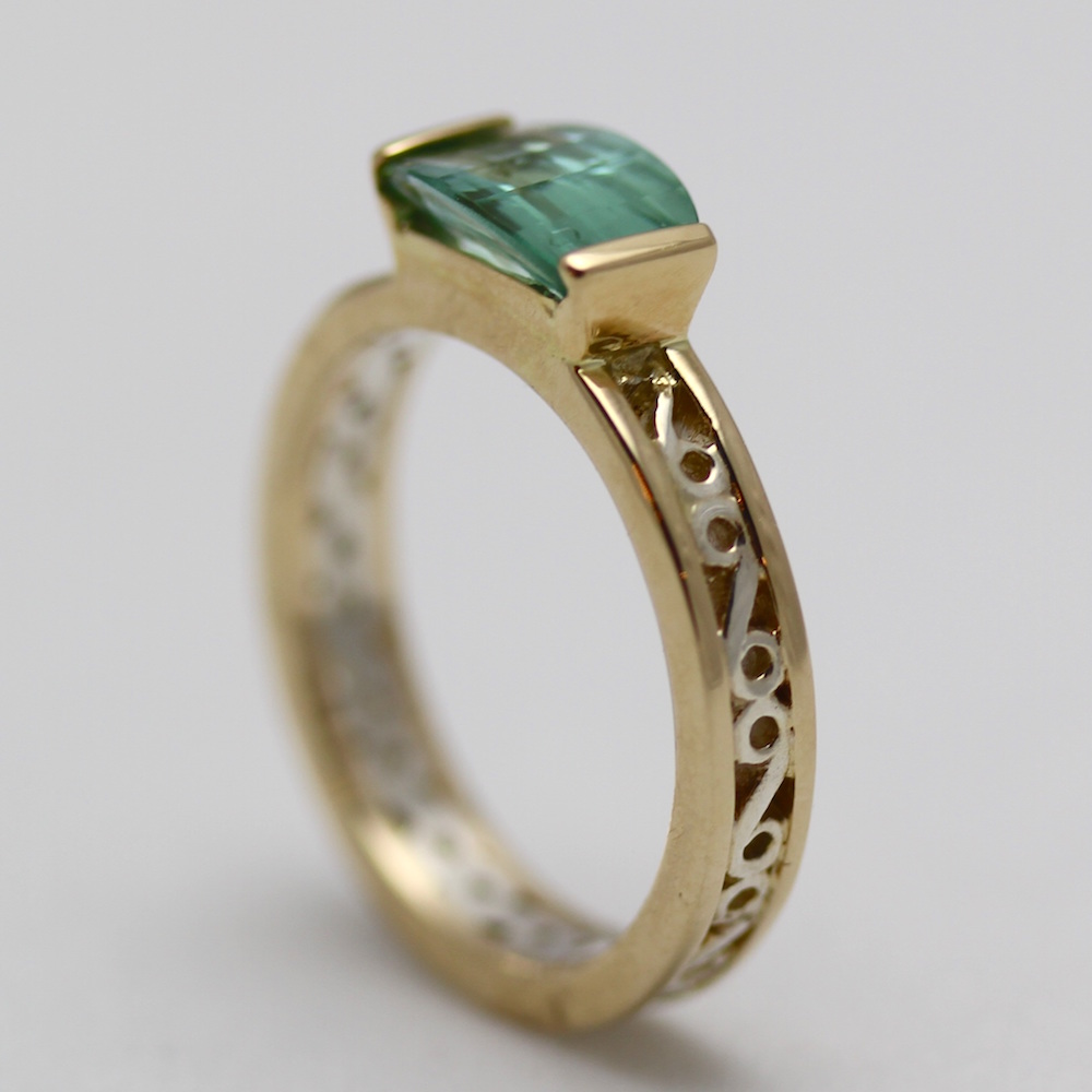 Indicolite Tourmaline Ring - Elaina Designs